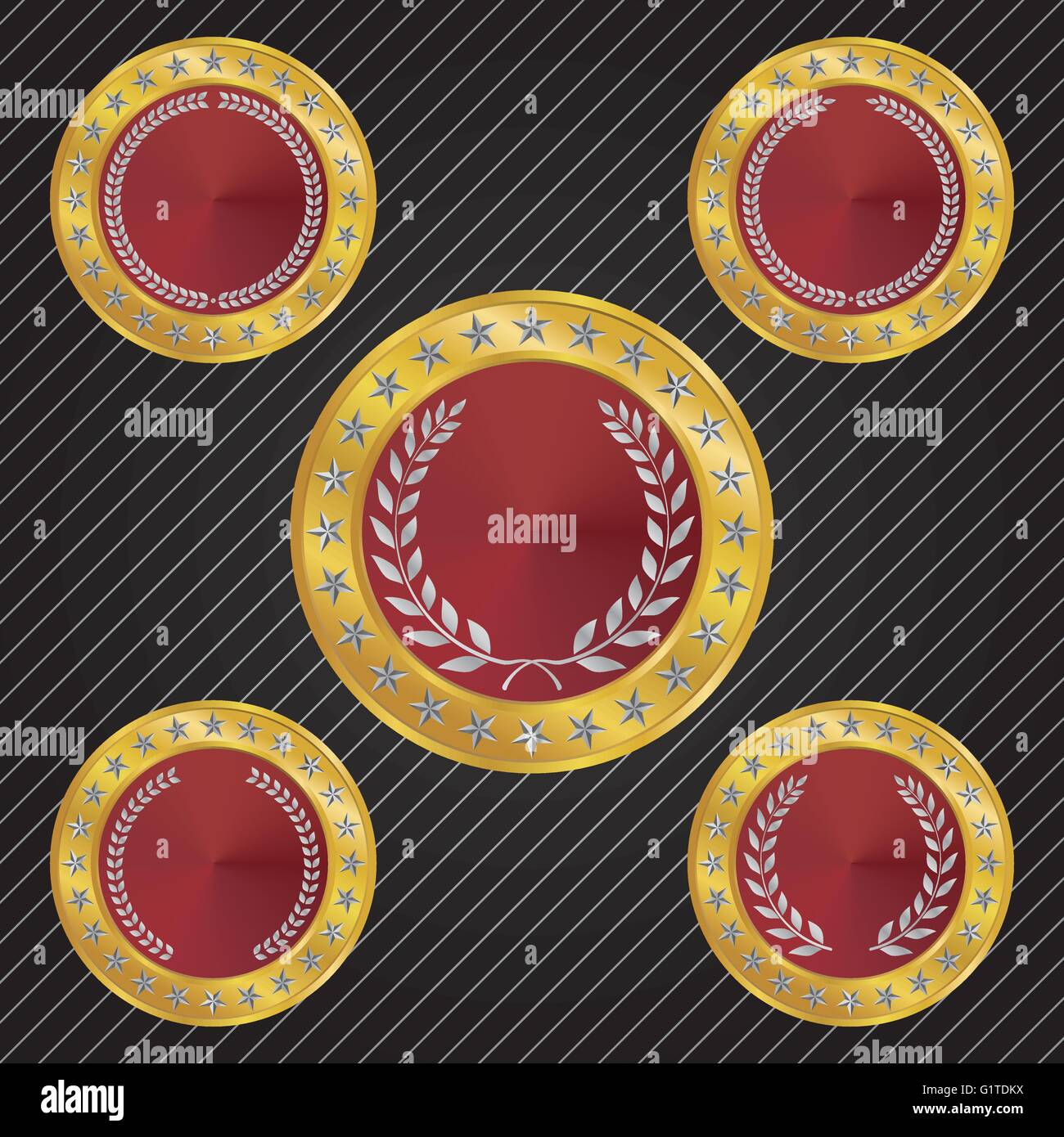 Red medallions hi-res stock photography and images - Alamy