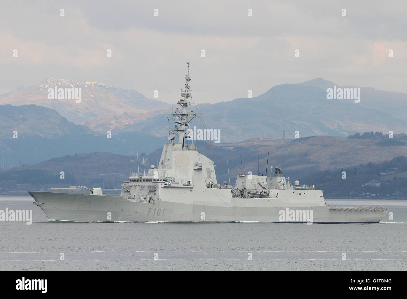SPS Álvaro de Bazán (F101), a F100-class frigate of the Spanish Navy ...