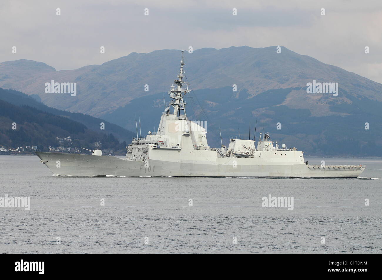 SPS Álvaro de Bazán (F101), a F100-class frigate of the Spanish Navy ...