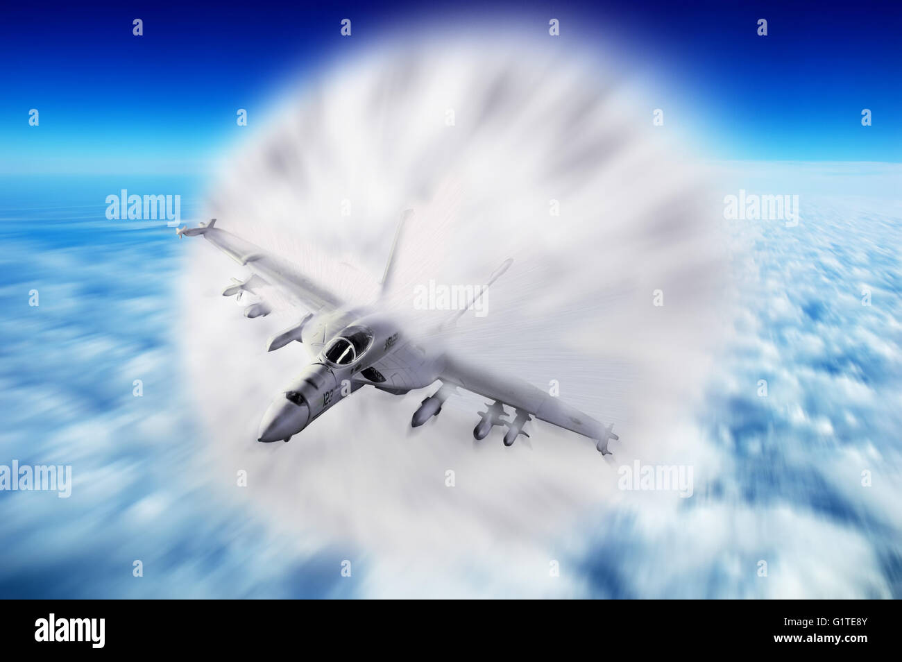 F 22 Raptor Sonic Boom Over Water