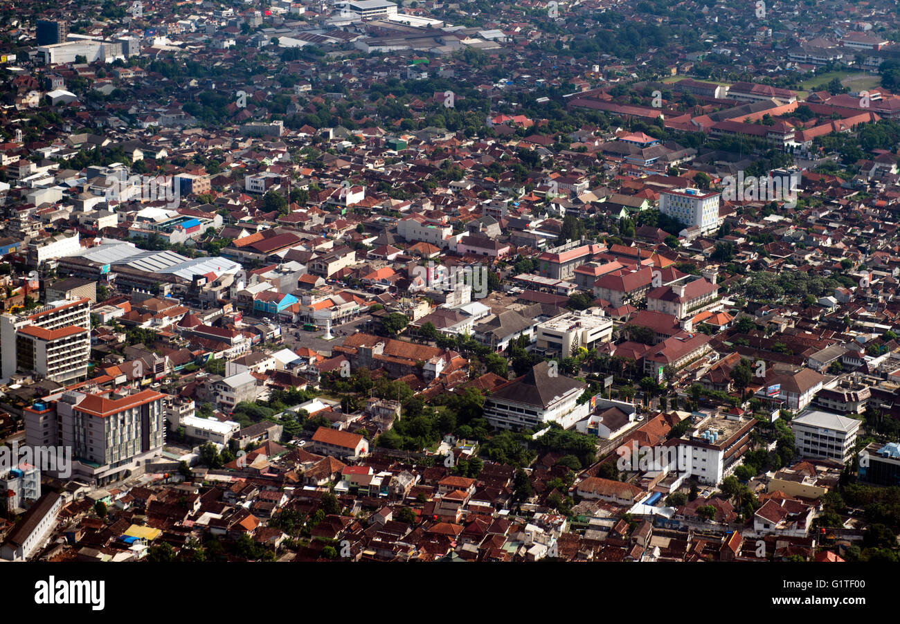 Aerial view of Yogyakarta in central Java Stock Photo - Alamy