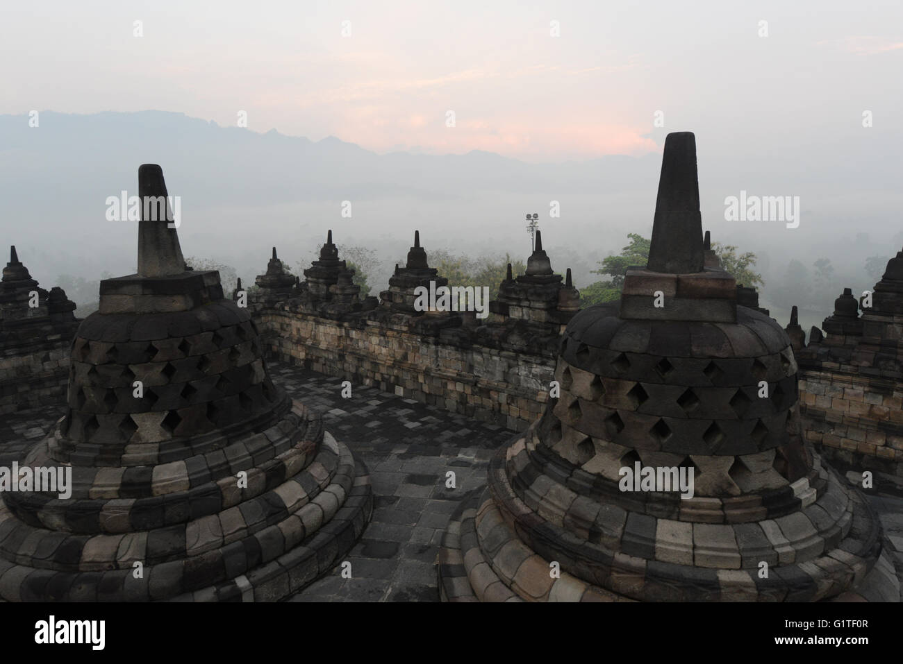 The magnificent Borobudur Buddhist temple in central Java Stock Photo ...