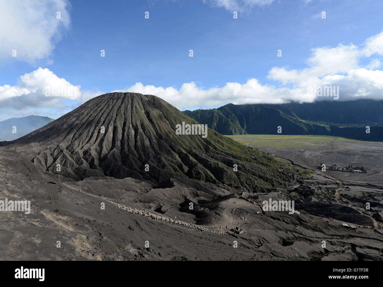 A view of Gunung Batok and the 'Sea of Sand' as seen from the top of Mt ...