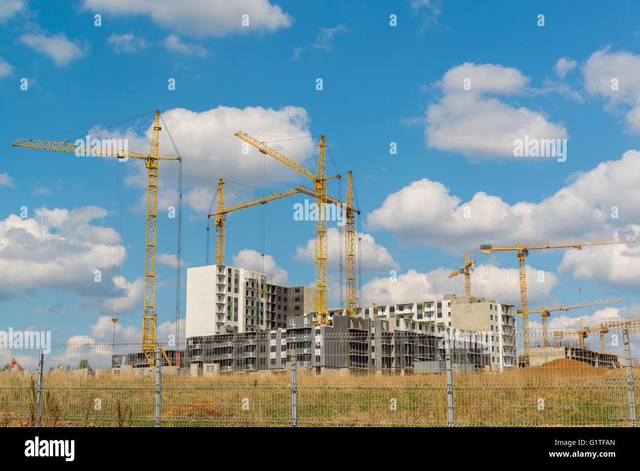 Many high-rise buildings under construction Stock Photo - Alamy