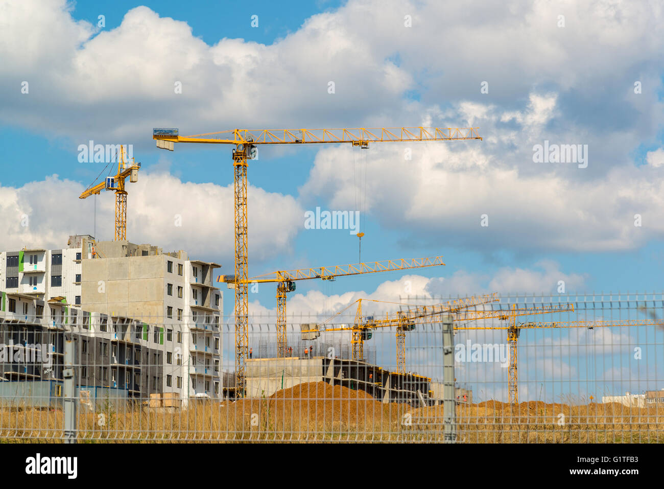 Many high-rise buildings under construction Stock Photo - Alamy