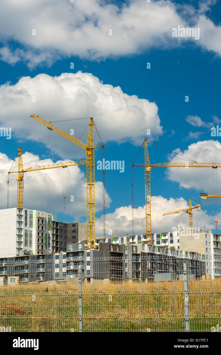 Construction site in a summer day Stock Photo - Alamy