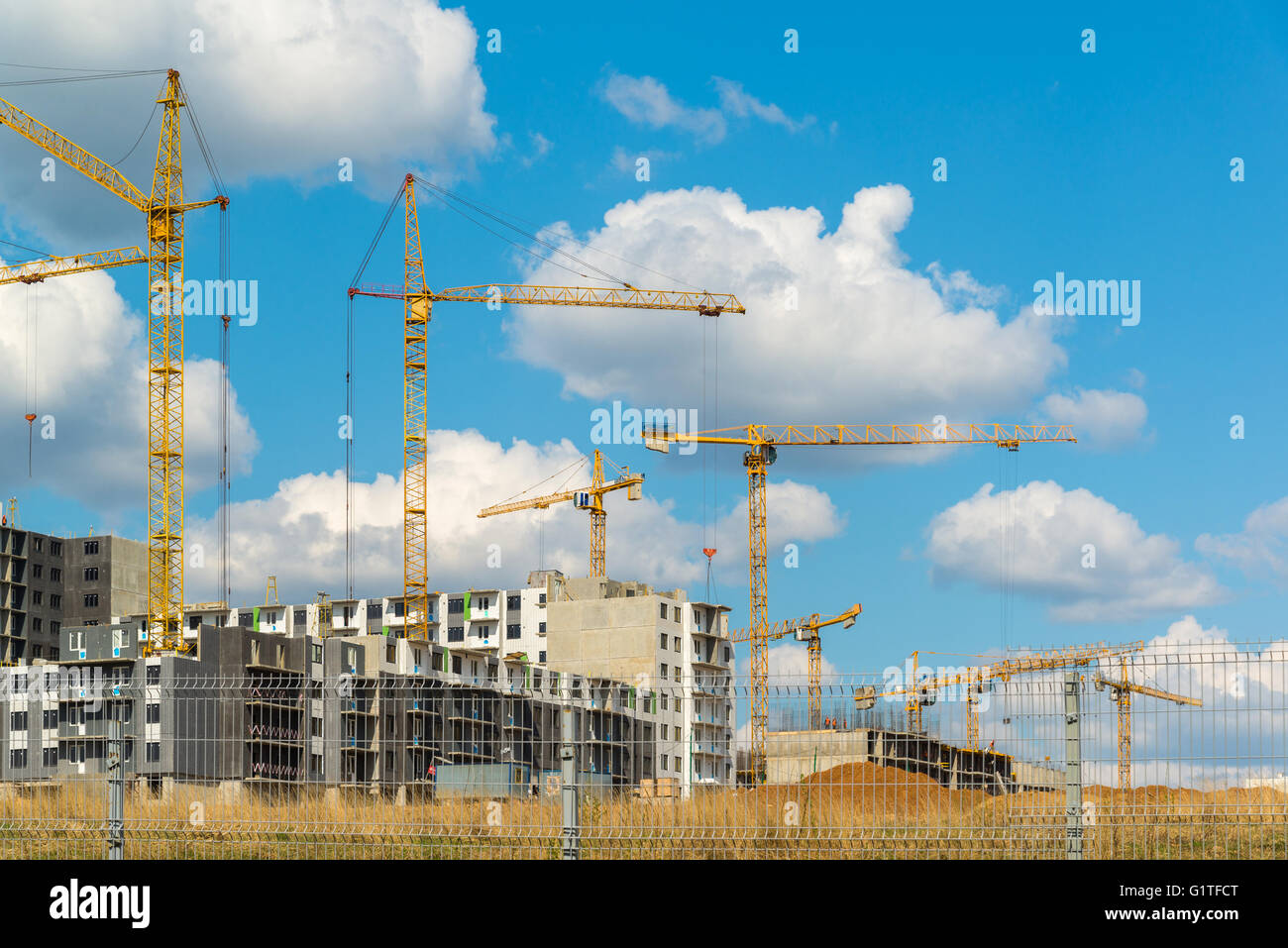 Construction site in a summer day Stock Photo - Alamy