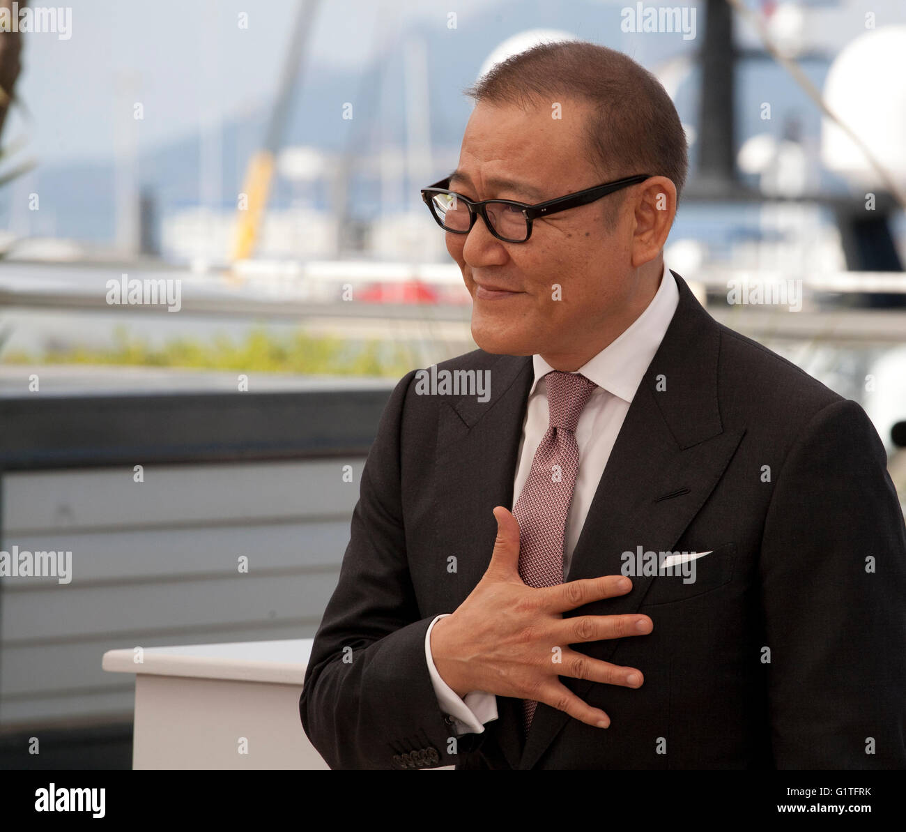 Cannes, France. 18th May, 2016. Actor Jun Kunimura at The Strangers (Goksung) film photo call at ...