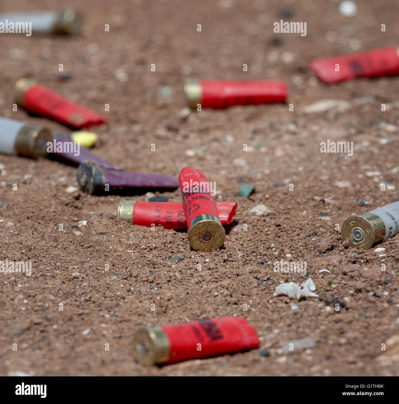 Usa. 19th Apr, 2016. Spent shotgun shells at a shooting range on BLM ...