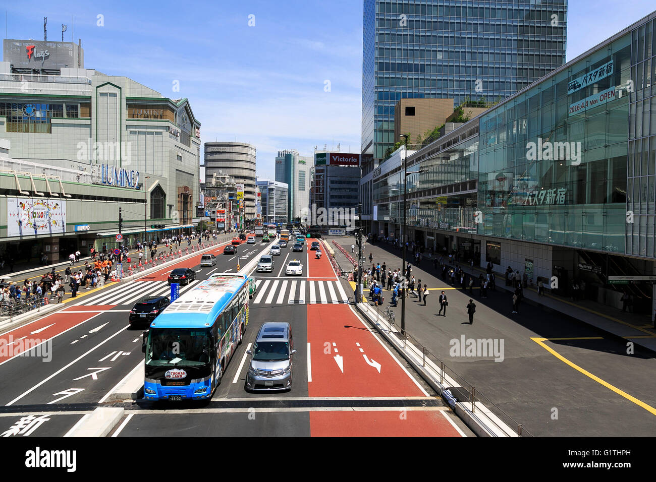 A general view of the Shinjuku Expressway Bus Terminal on May 18, 2016 ...