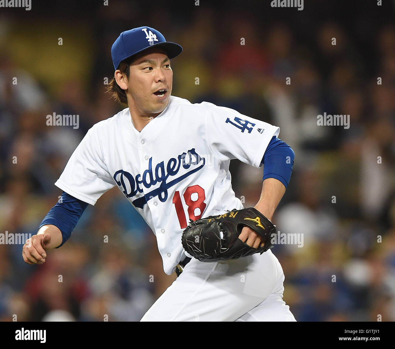 Los Angeles, California, USA. 16th May, 2016. Kenta Maeda (Dodgers) MLB ...