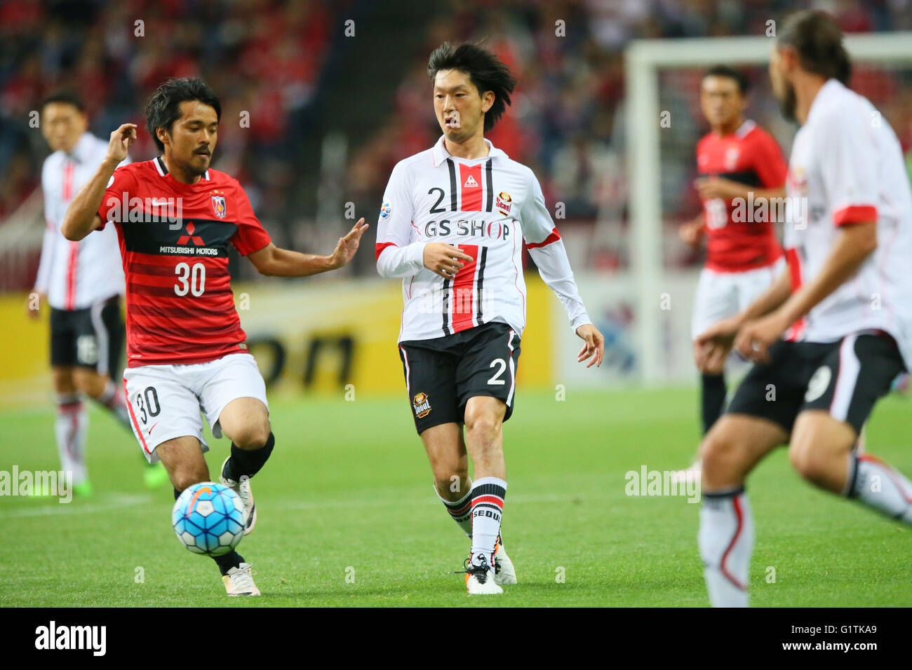 Saitama Stadium 2002, Saitama, Japan. 18th May, 2016. (L to R) Shinzo ...