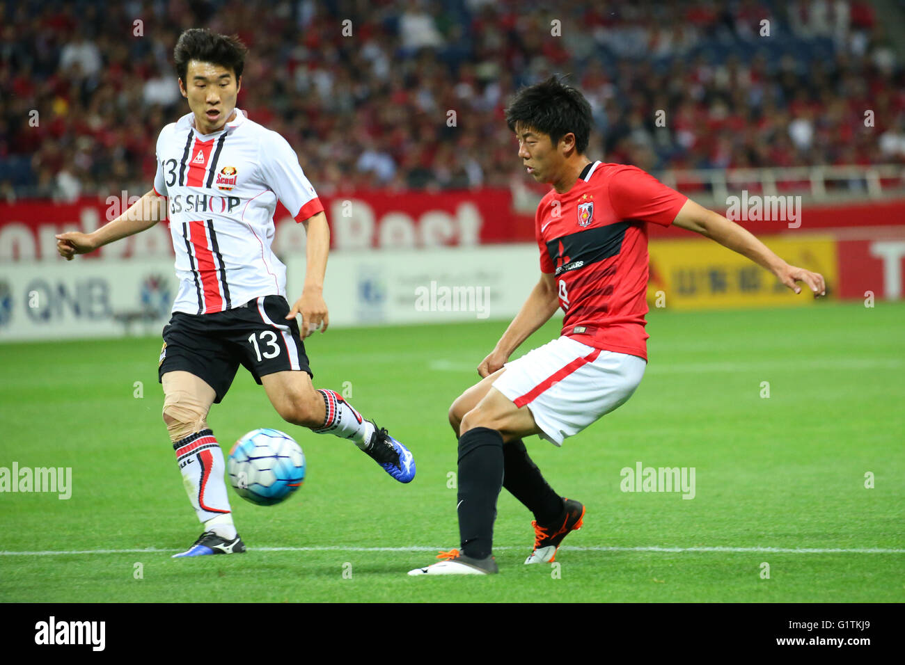 Saitama Stadium 2002, Saitama, Japan. 18th May, 2016. (L to R) Go Yohan ...