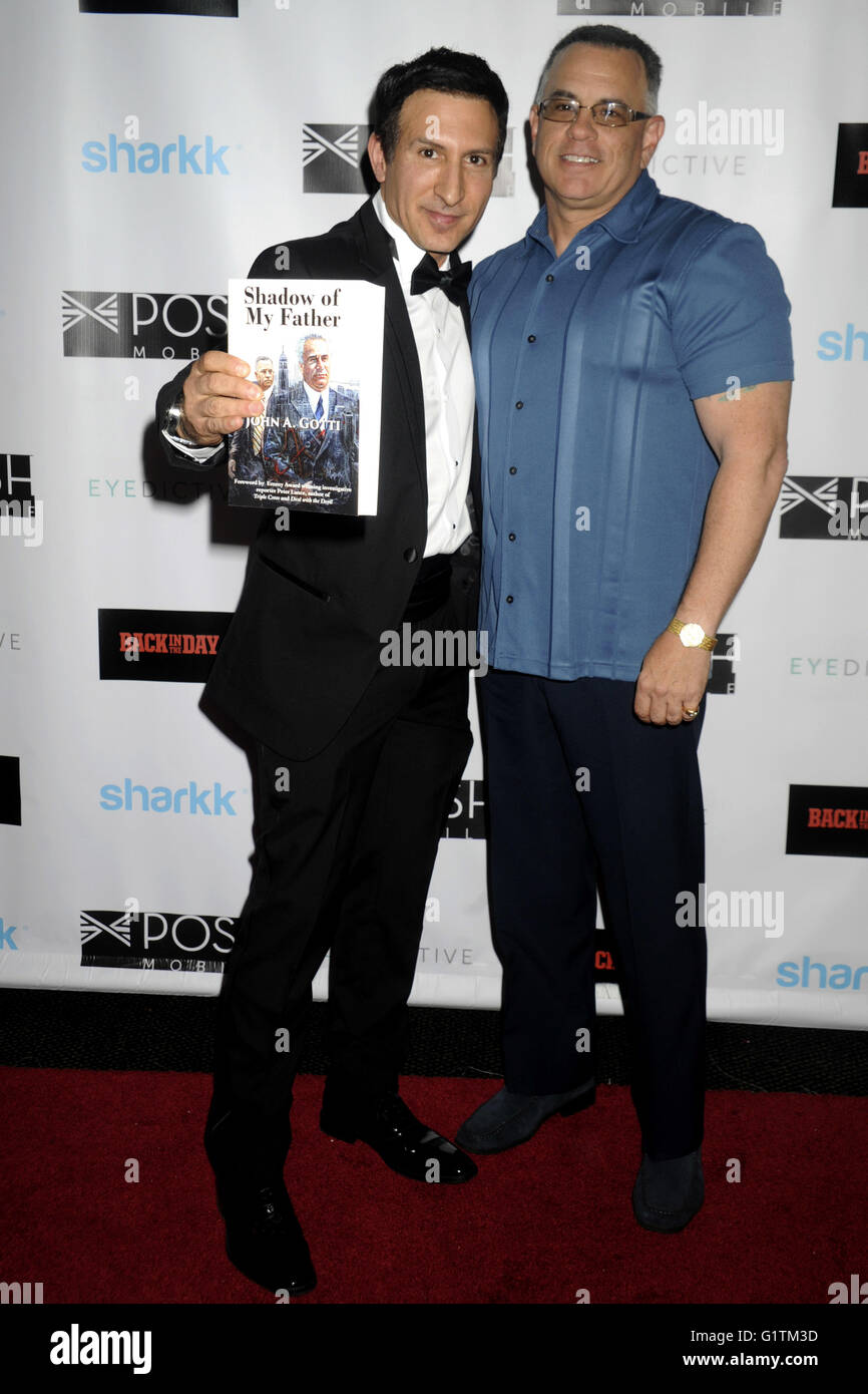 New York City. 17th May, 2016. William Demeo and John Gotti Jr. attend ...