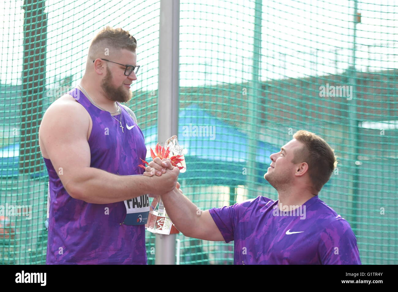 Ostrava, Czech Republic. 19th May, 2016. Winner hammer thrower Pawel ...