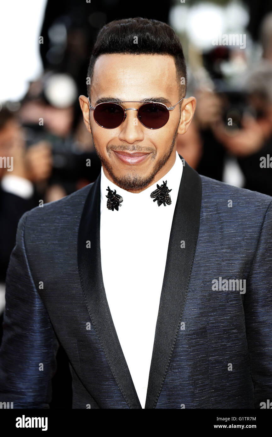 Lewis Hamilton attending the 'La fille inconnue' premiere during the ...