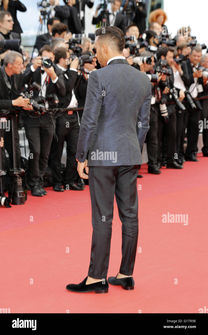 Lewis Hamilton attending the 'La fille inconnue' premiere during the ...