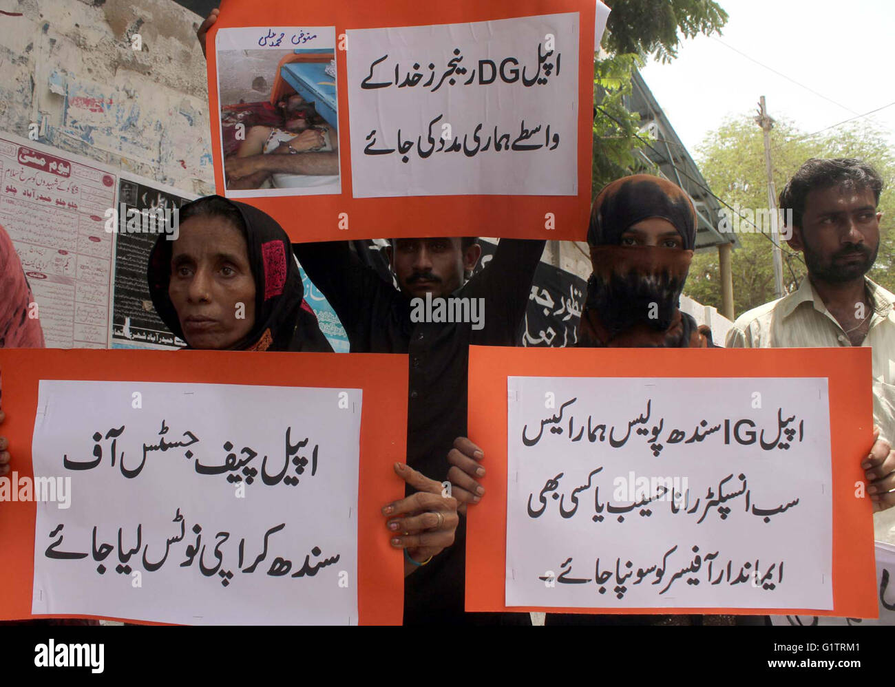 Residents of Sachal Goth are protesting against high handedness of ...