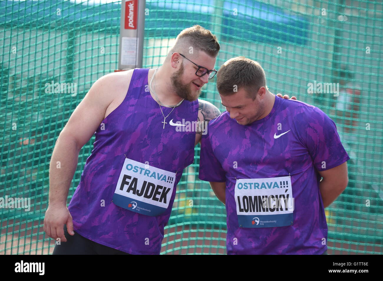 Ostrava, Czech Republic. 19th May, 2016. Winner hammer thrower Pawel ...