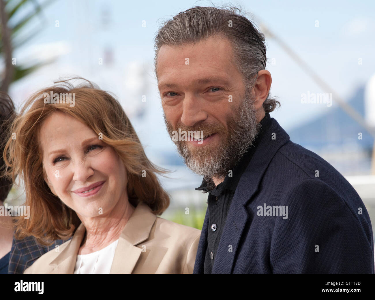 Cannes, France. 19th May, 2016. Actress Nathalie Baye and actor Vincent ...