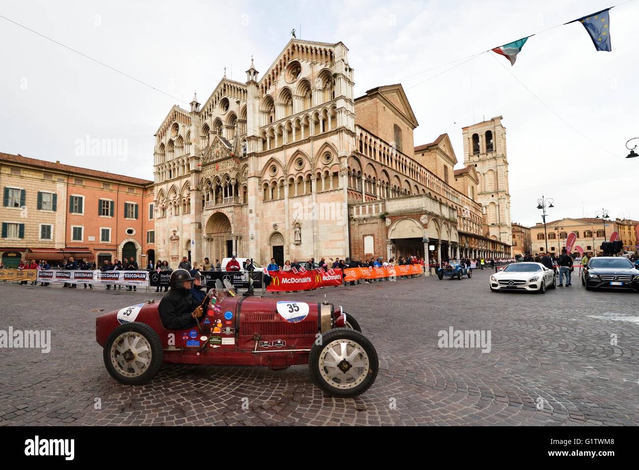 Ferrara, Italy. 19th May, 2016. A red Bugatti T37A, built in 1927 ...