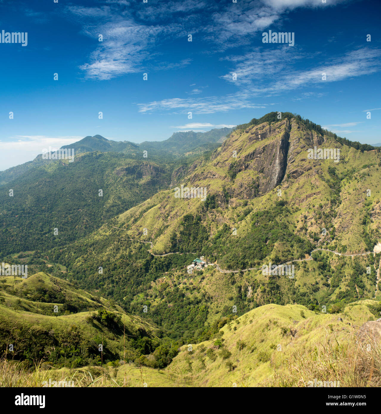 Sri Lanka, Ella, Rock elevated view from Little Adam’s Peak Stock Photo ...