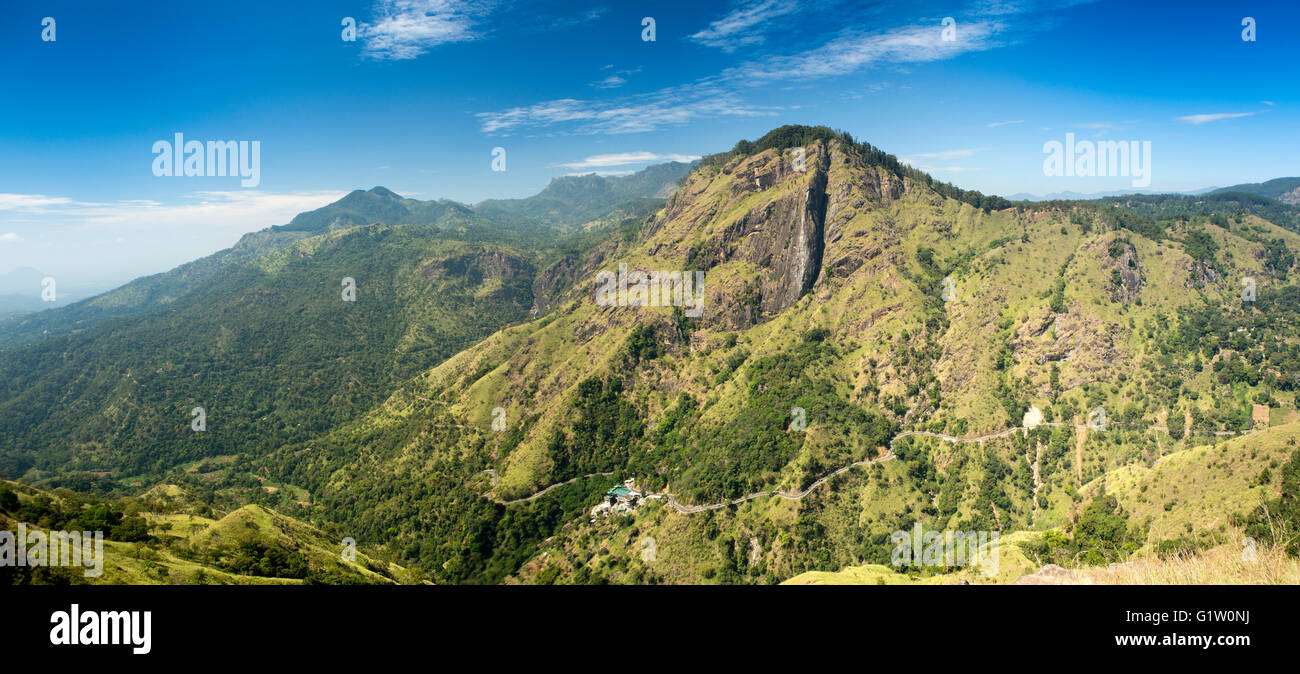 Sri Lanka, Ella, Rock elevated view from Little Adam’s Peak, panorama ...