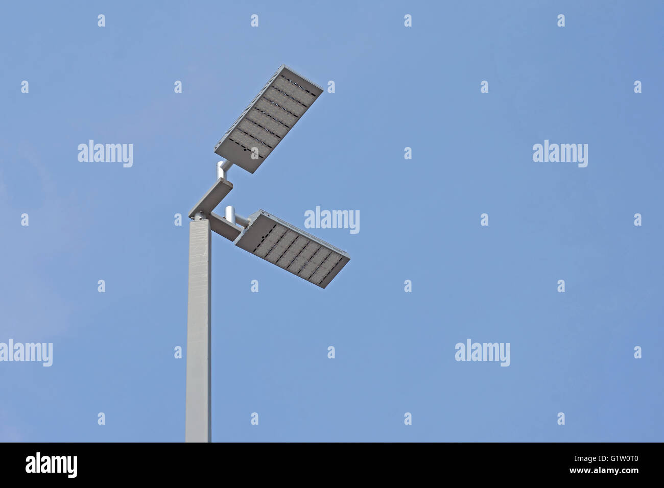 LED light post with beautiful sky background Stock Photo - Alamy