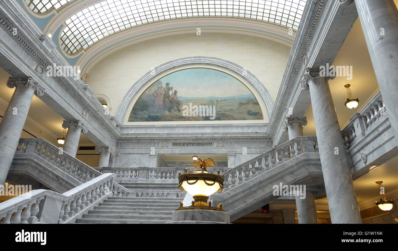 The State Capitol Building interior, Salt Lake City, Utah, USA Stock ...