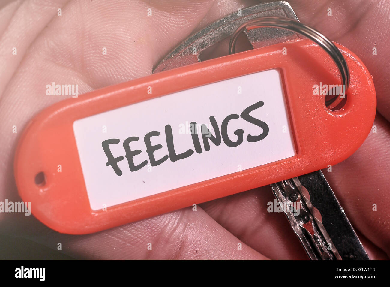 feelings word on keychain Stock Photo - Alamy