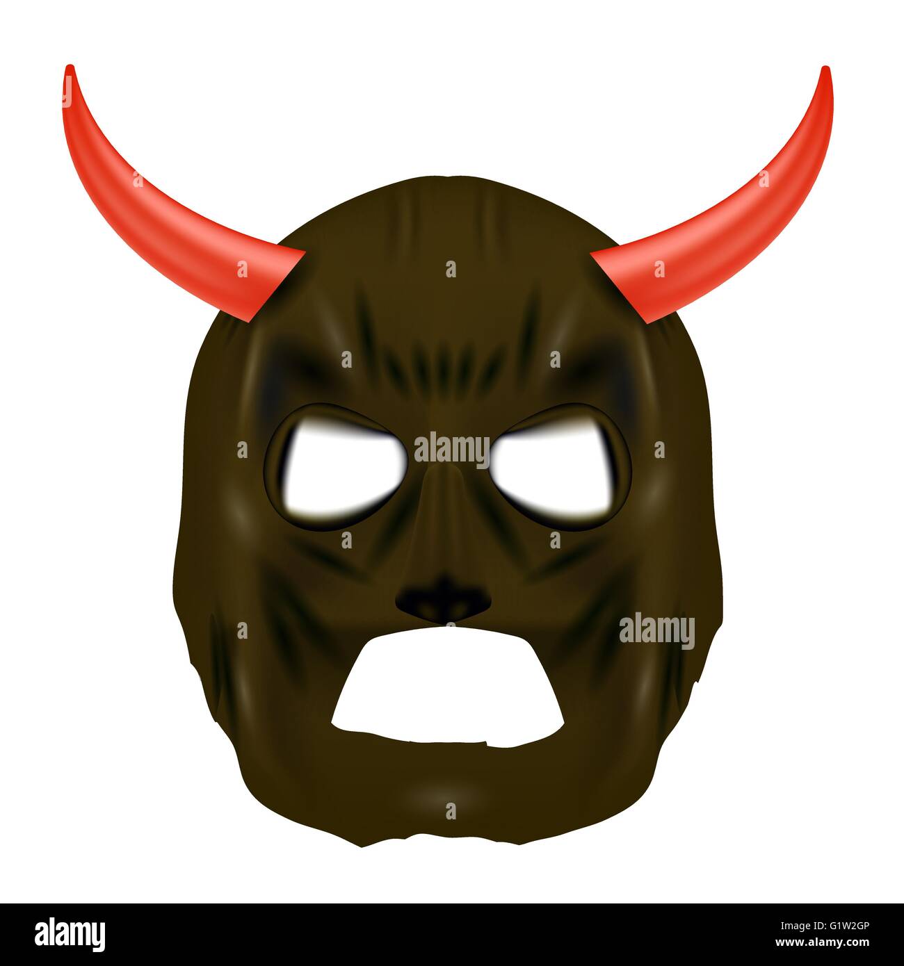 Red Horn Mask on White Background Stock Vector Image & Art - Alamy