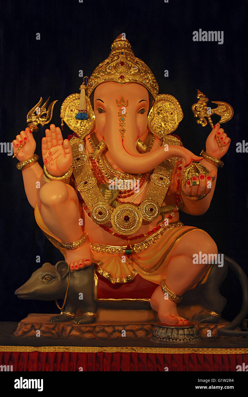 Guruji Talim Ganpati, Laxmi Road, Pune, Maharashtra, India. 3rd Manache ...