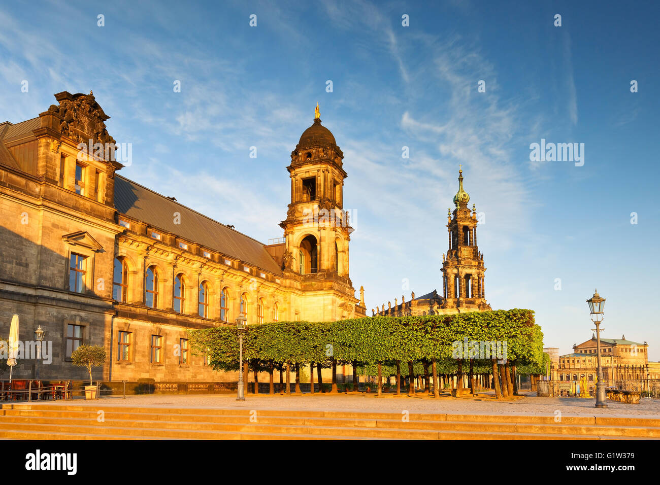 Historic architecture in the old town of Dresden, Germany Stock Photo ...