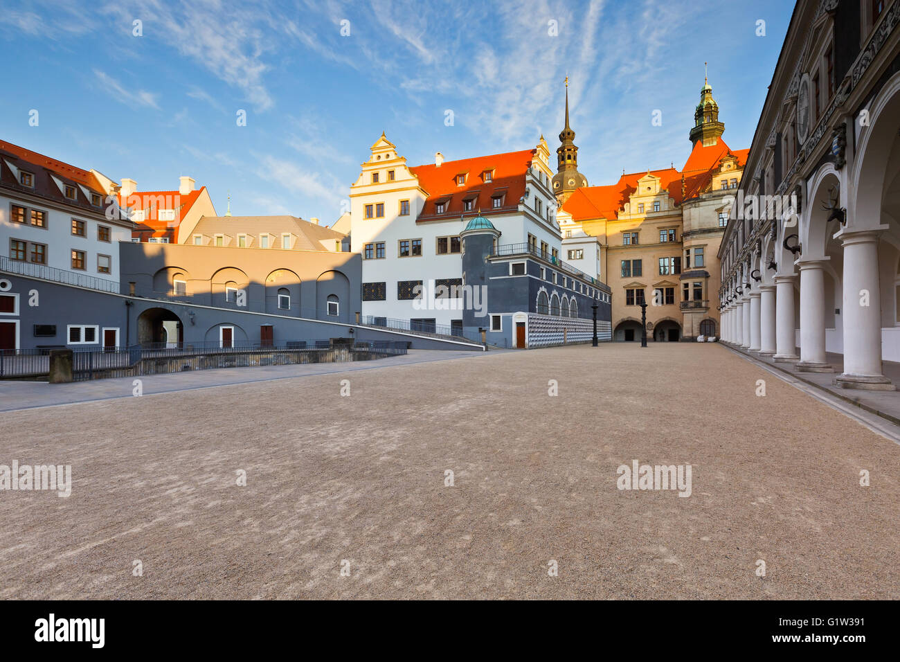 Historic architecture in the old town of Dresden, Germany Stock Photo ...