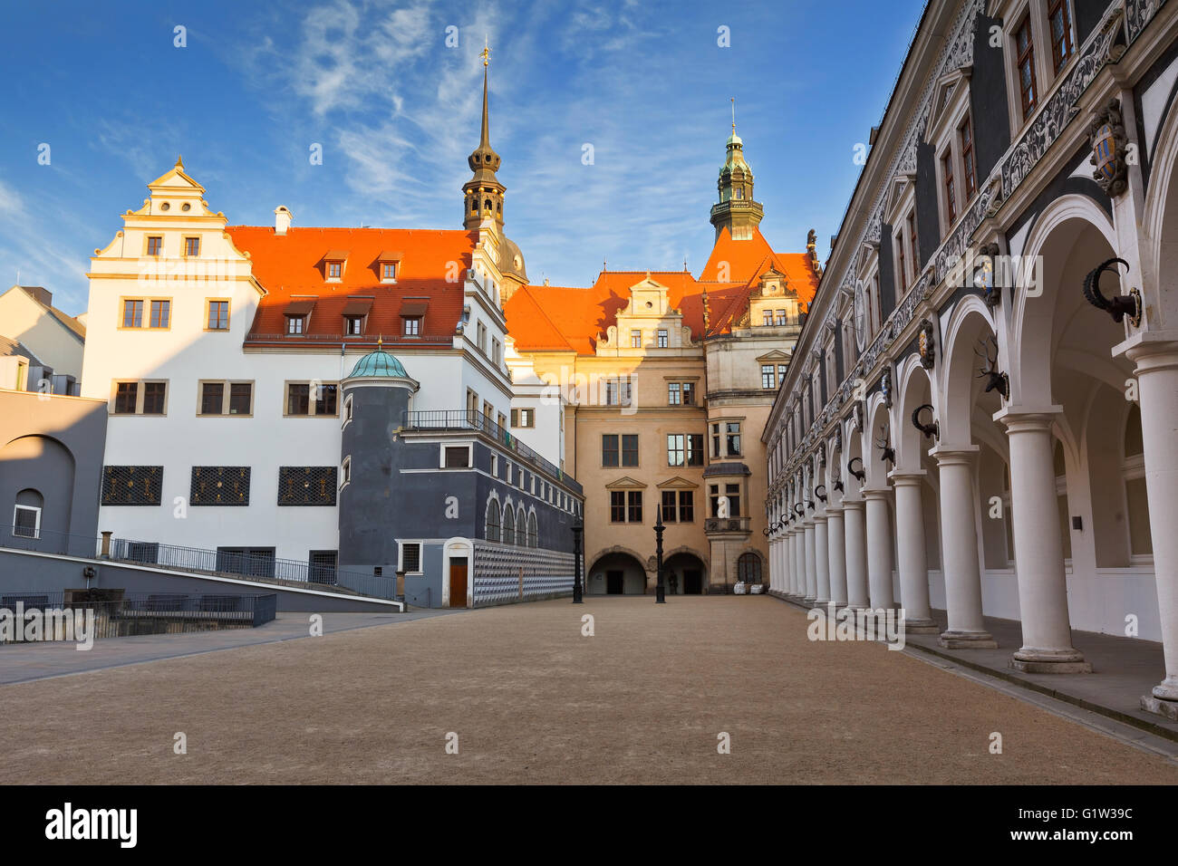 Historic architecture in the old town of Dresden, Germany Stock Photo ...
