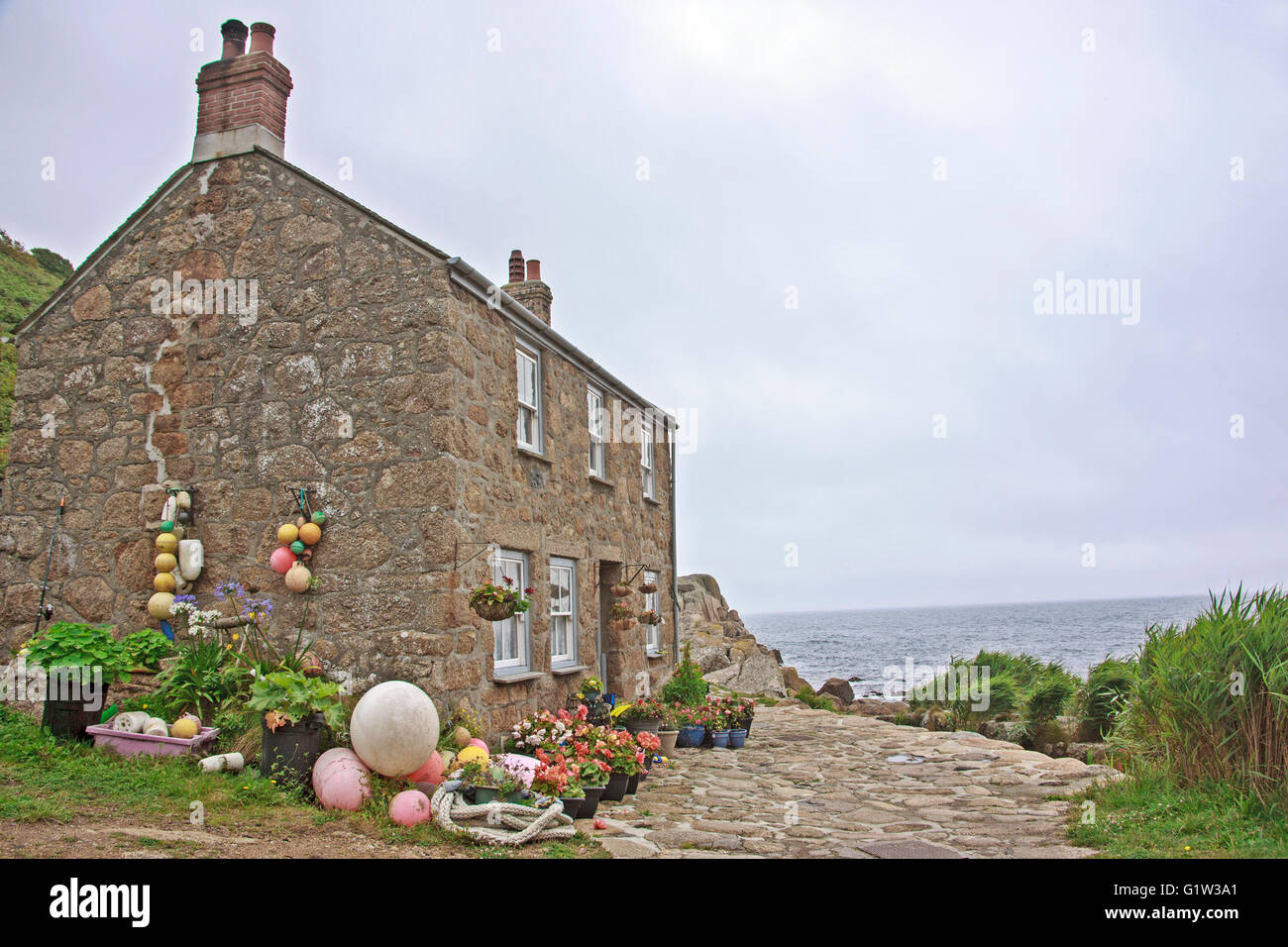 A Traditional Stone Fishing Cottage Overlooking The Sea At Penberth ...