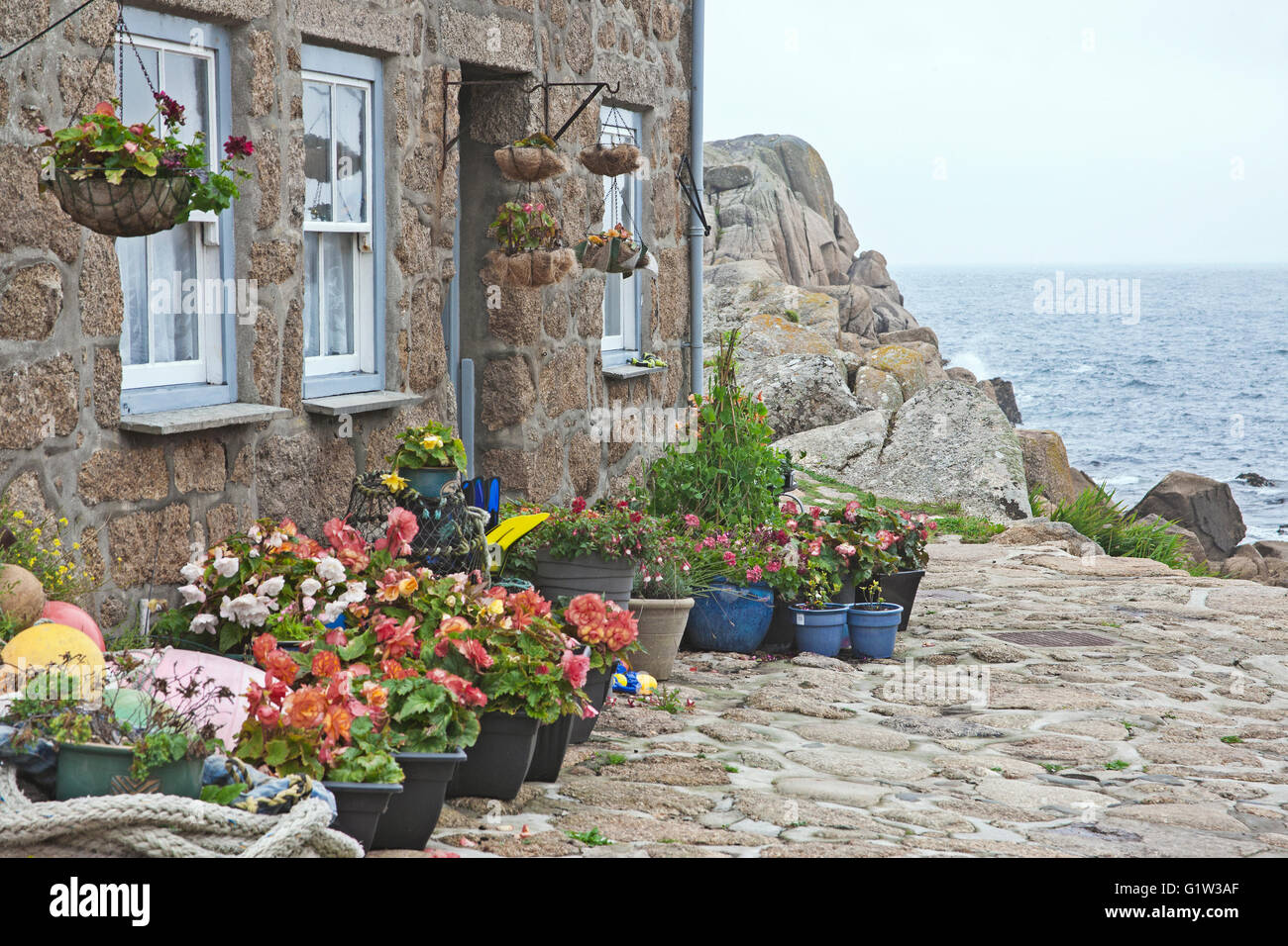 A Traditional Stone Fishing Cottage Overlooking The Sea At Penberth ...
