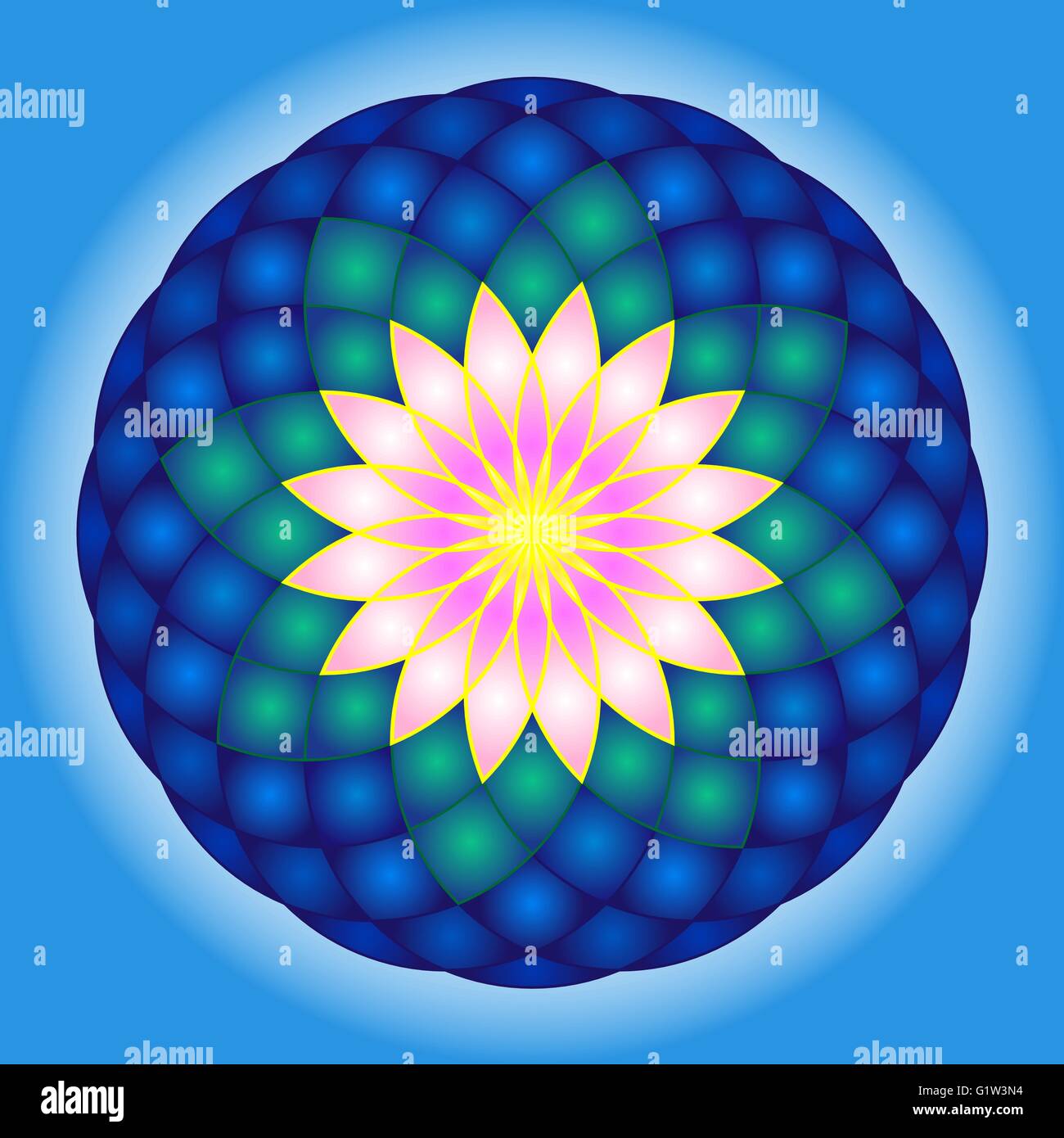 Mandala lotus flower hi-res stock photography and images - Alamy