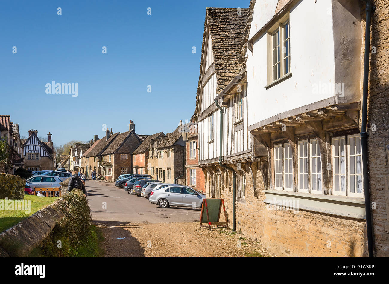 Church street in Lacock village UK Stock Photo - Alamy