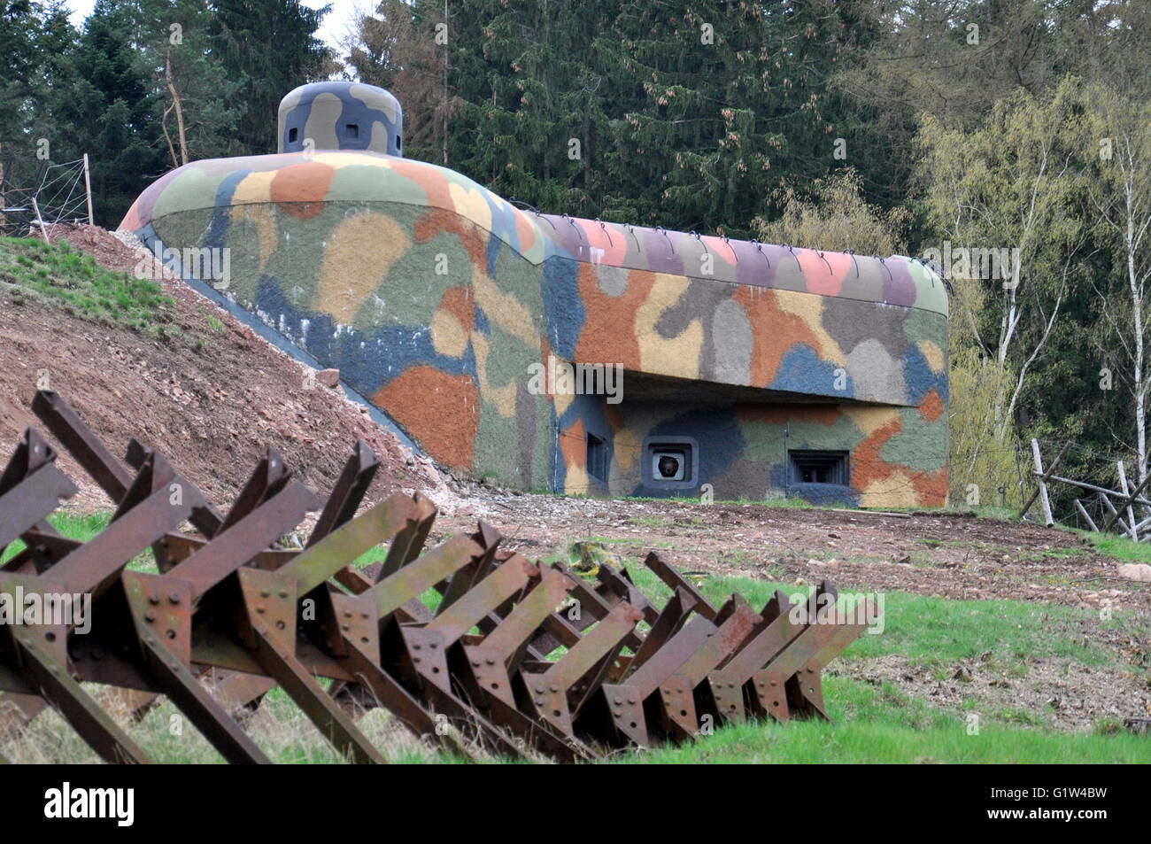 Military fortifications, bunker, fort, borders, war, gun Stock Photo ...