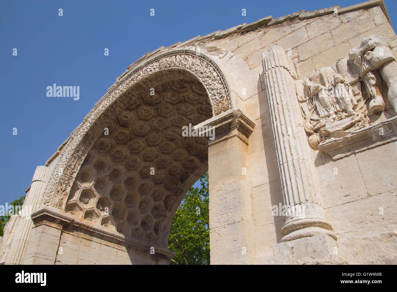 Triumphal arch in Glanum. Roman city situated south of Saint-Remy-de ...