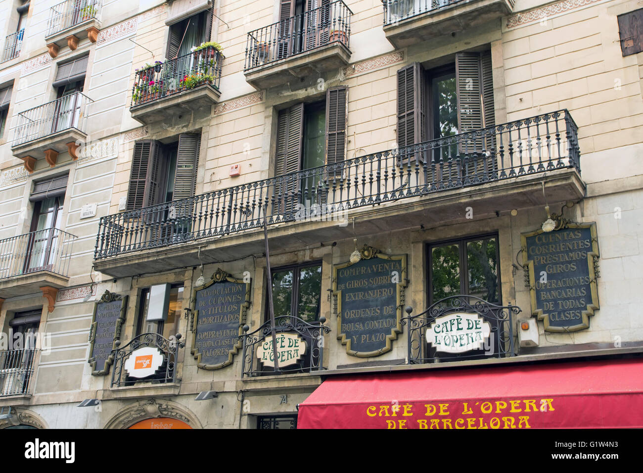 Famous Cafe de L'Opera in Barcelona (Catalunya, Spain Stock Photo - Alamy