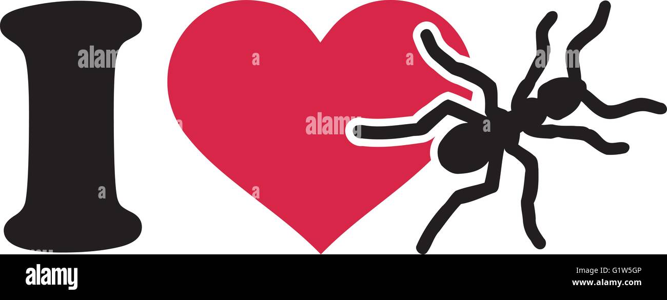 I love Ants Icon Stock Vector Image & Art - Alamy