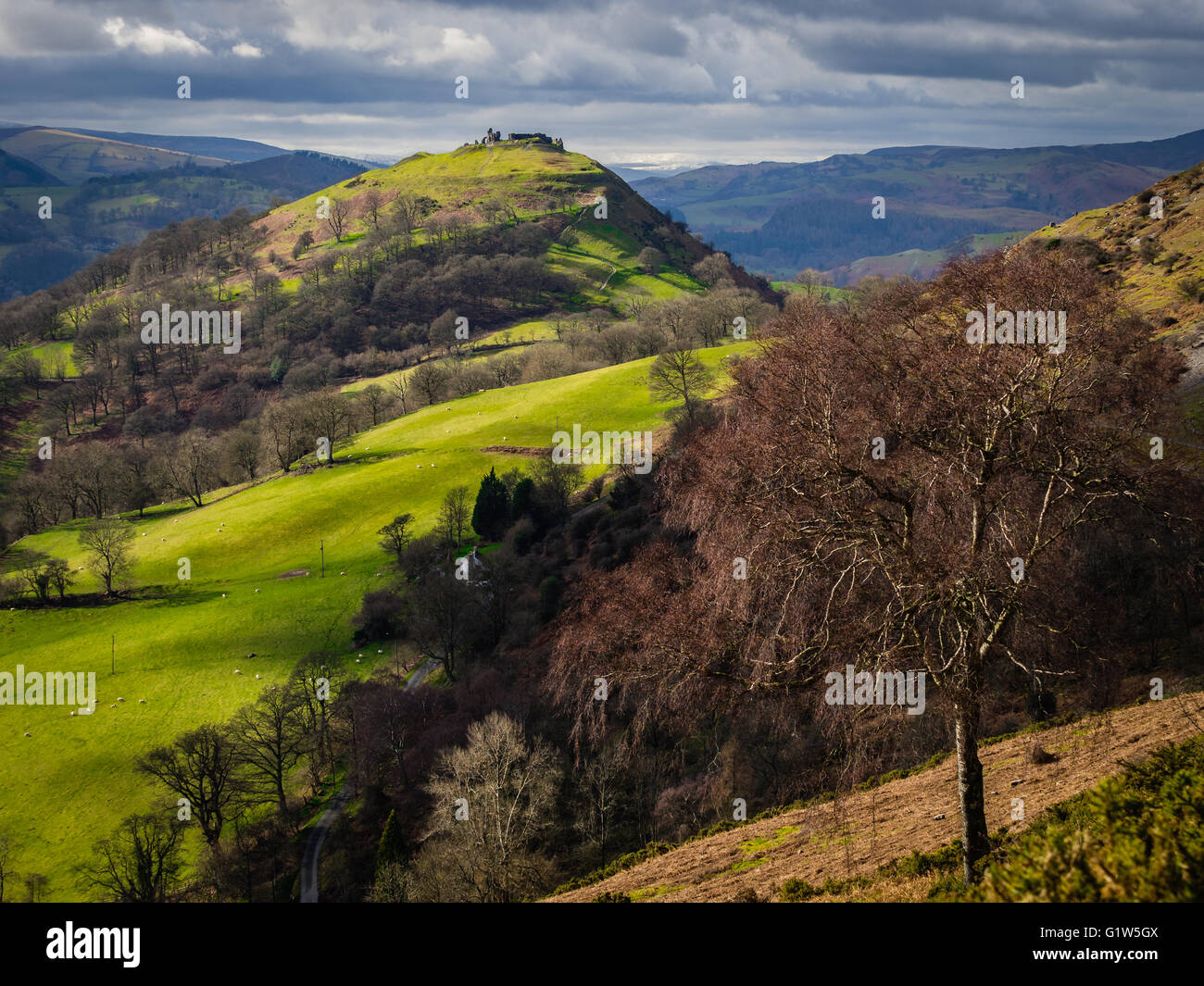 Castell dinas bran hi-res stock photography and images - Alamy