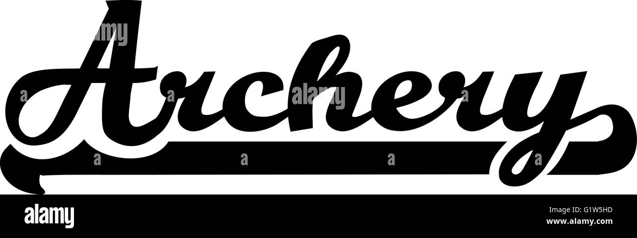 Archery Word Retro Stock Vector Image & Art - Alamy