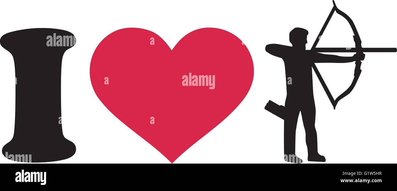 I love Archer Stock Vector Image & Art - Alamy