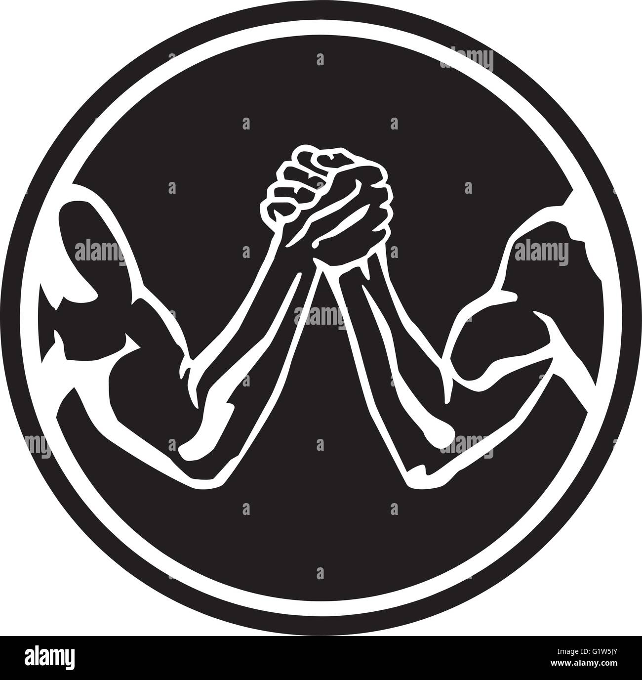 Arm wrestling emblem Stock Vector Image & Art - Alamy