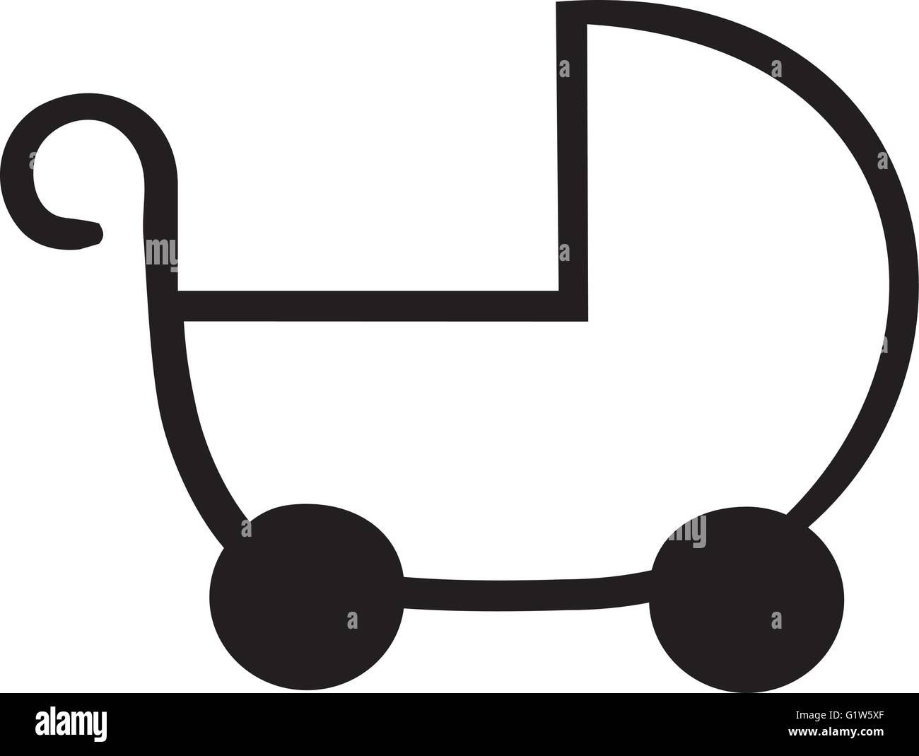 Baby buggy outline icon Stock Vector Image & Art - Alamy