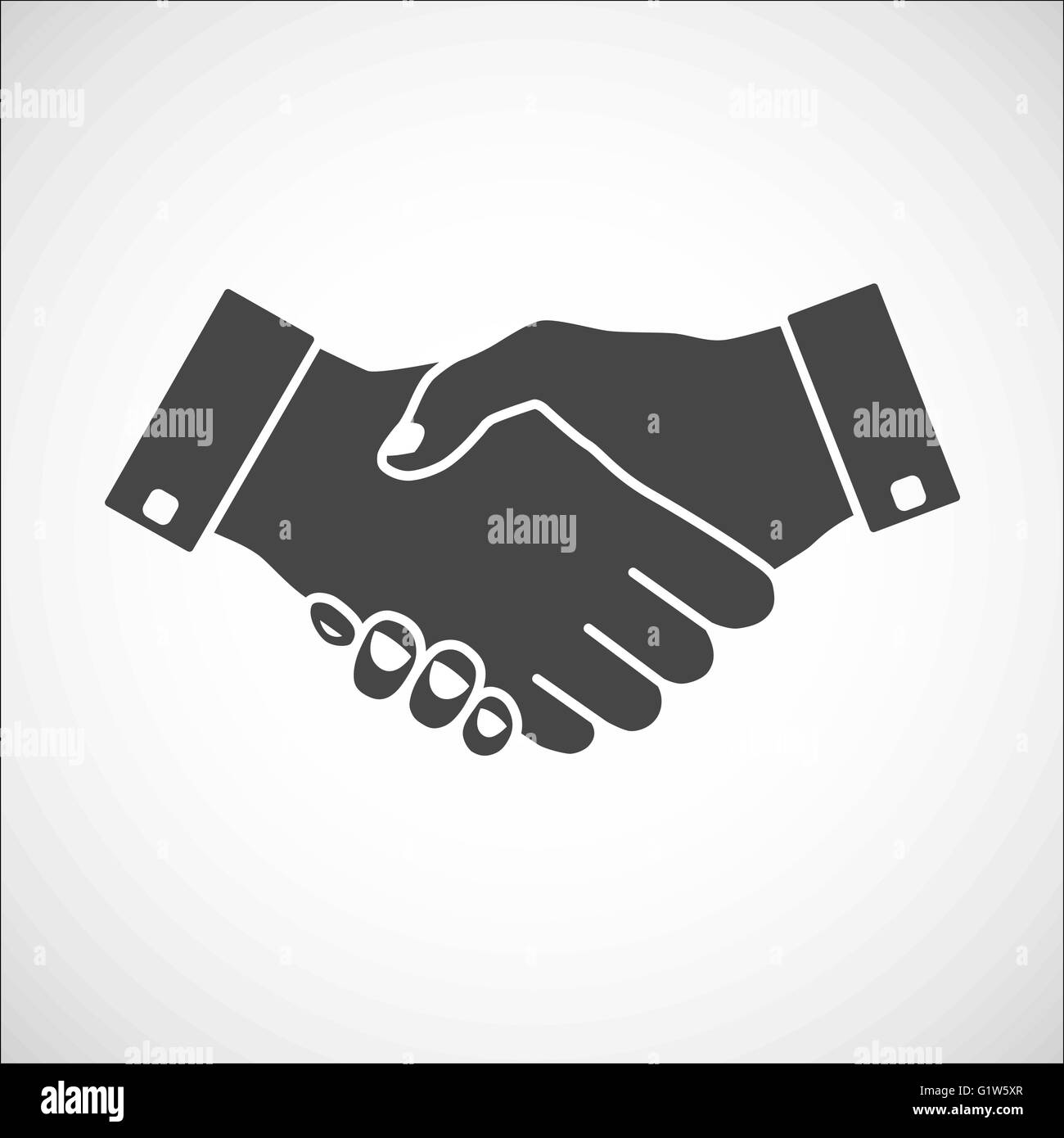 Handshake icon gray Stock Vector Image & Art - Alamy