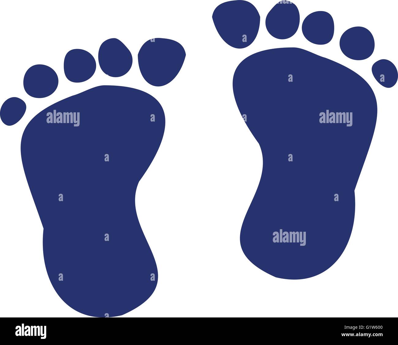 Baby feet Stock Vector Images - Alamy